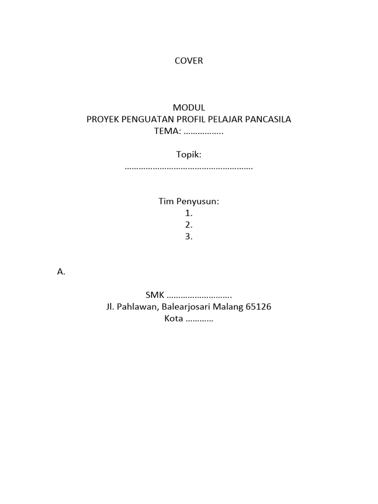 Template Modul P5 | PDF