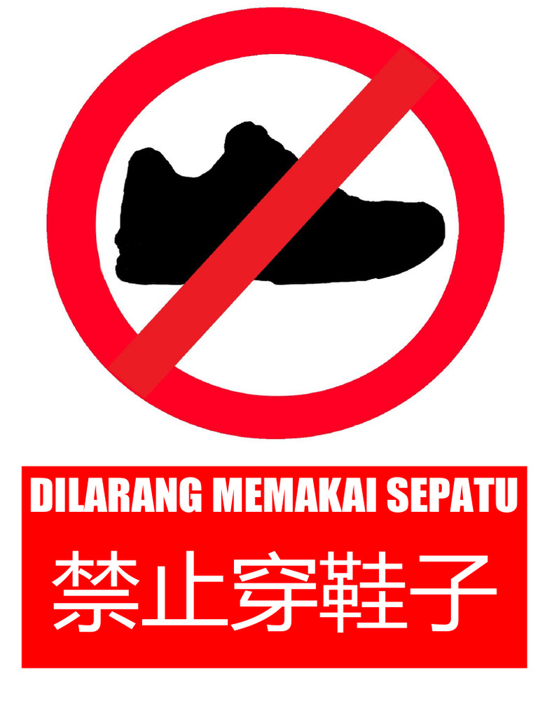 DILARANG MEMAKAI SEPATU | PDF
