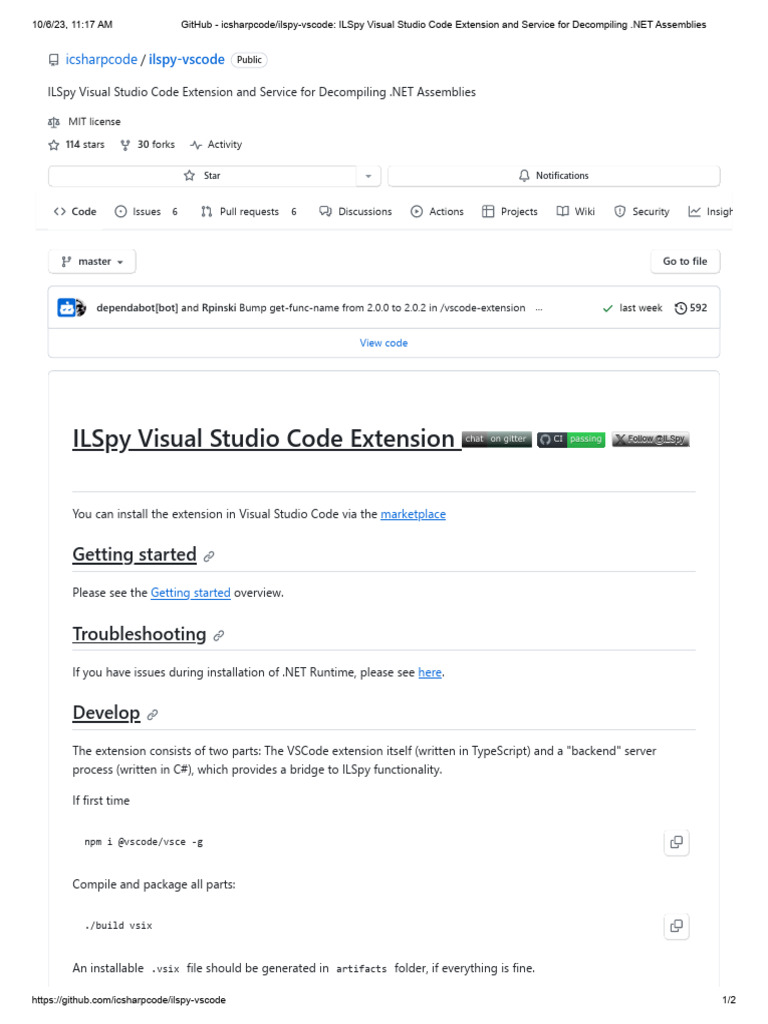 GitHub - Icsharpcode - Ilspy-Vscode - ILSpy Visual Studio Code Extension and Service For ...