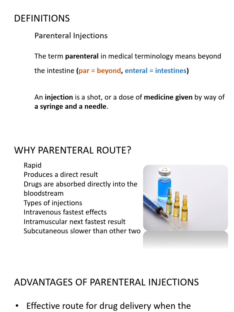 Parenteral Injections | PDF