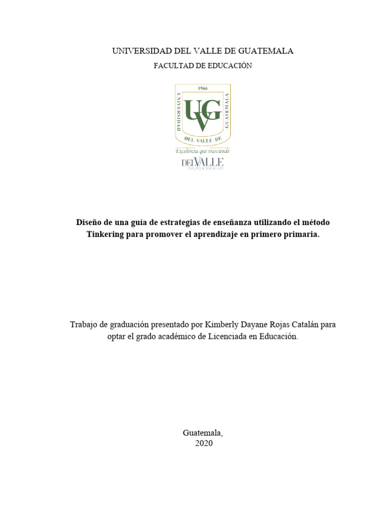 Diseño de Una Guia de Estrategia de Enseñanza Utilizando El Método ...