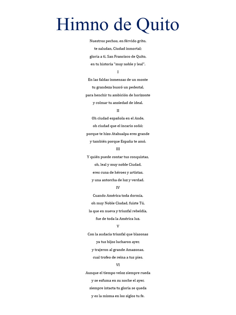 Himno de Quito | PDF