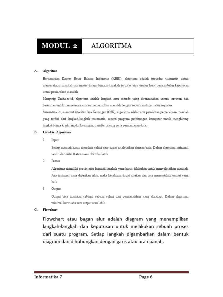 Modul 2 Algoritma | PDF | Metode & Bahan Ajar | Komputer