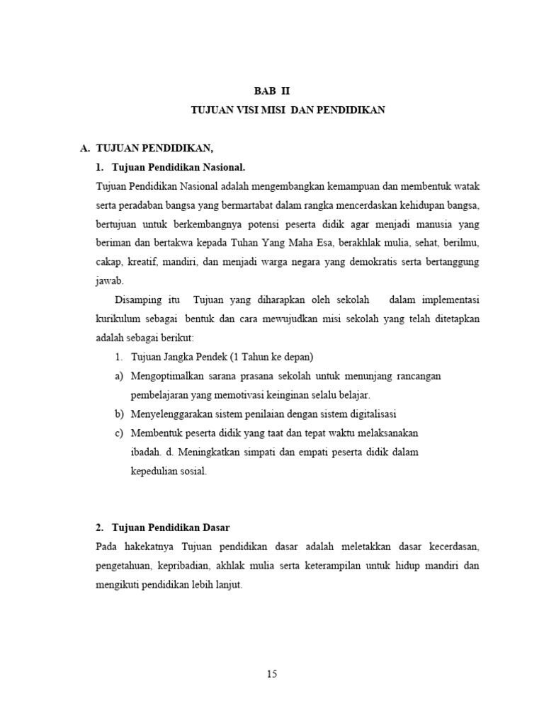 Bab Ii Tujuan | PDF