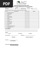 Generator Daily Inspection Checklist | PDF | Technology & Engineering