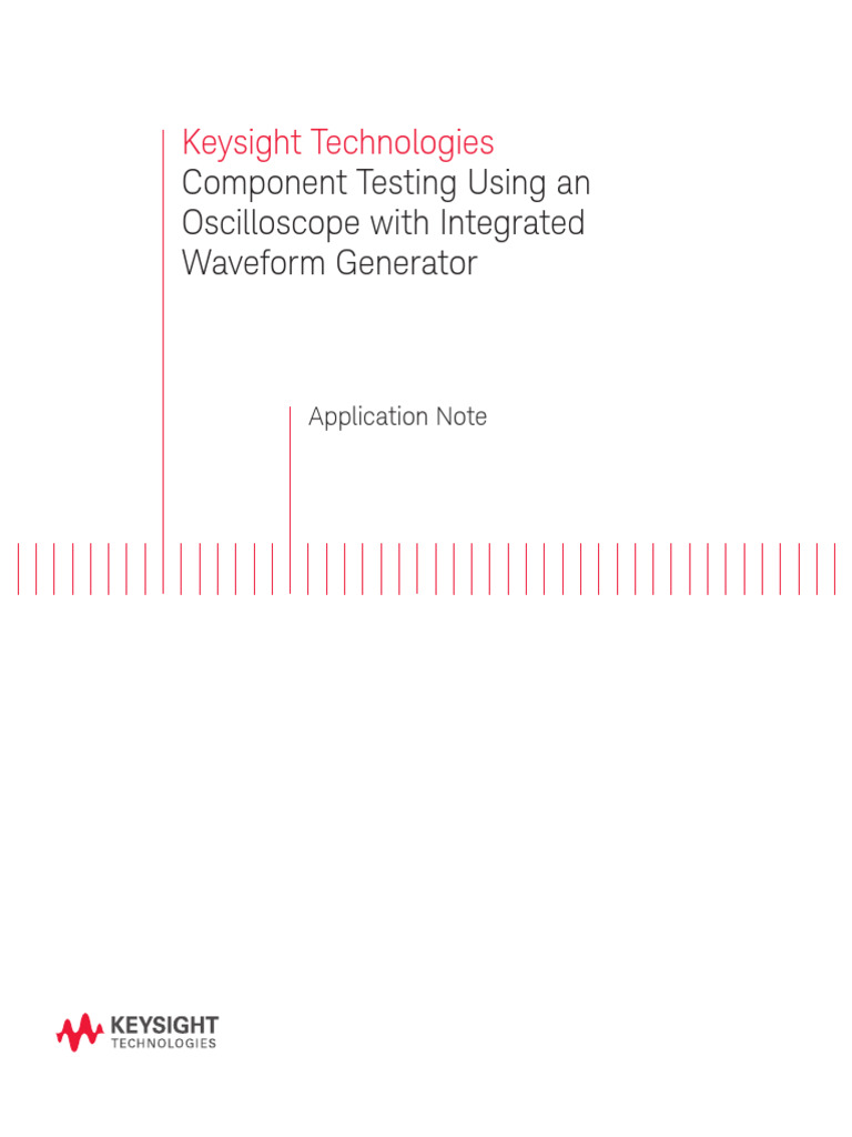 Component Testing Using An Oscilloscope With Integrated Waveform ...
