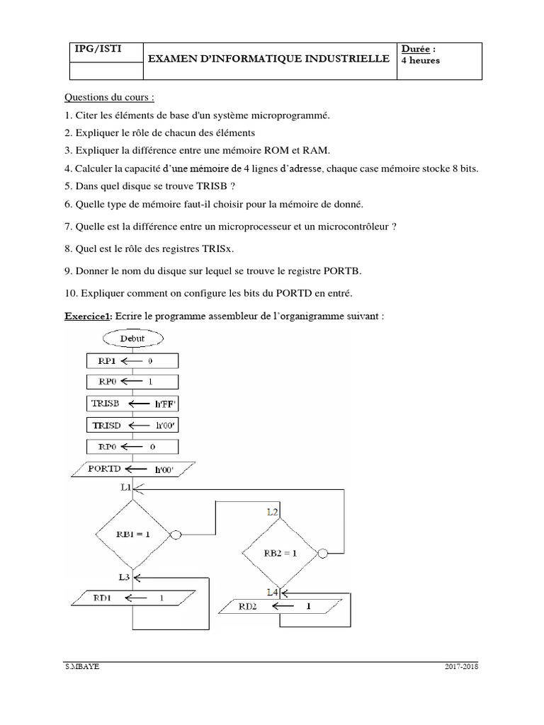 Examen Info Indus Master IPG | PDF
