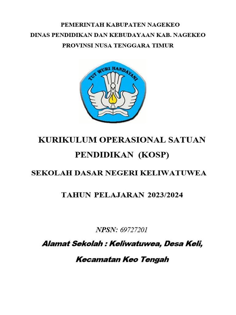 Kosp SDN Keliwatuwea 2023-2024 | PDF