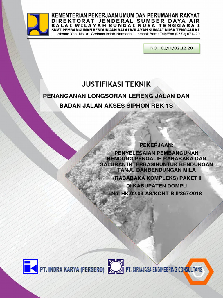 12 Justek Penanganan Longsoran Jalan Akses Siphon Pasca Konstruksi | PDF