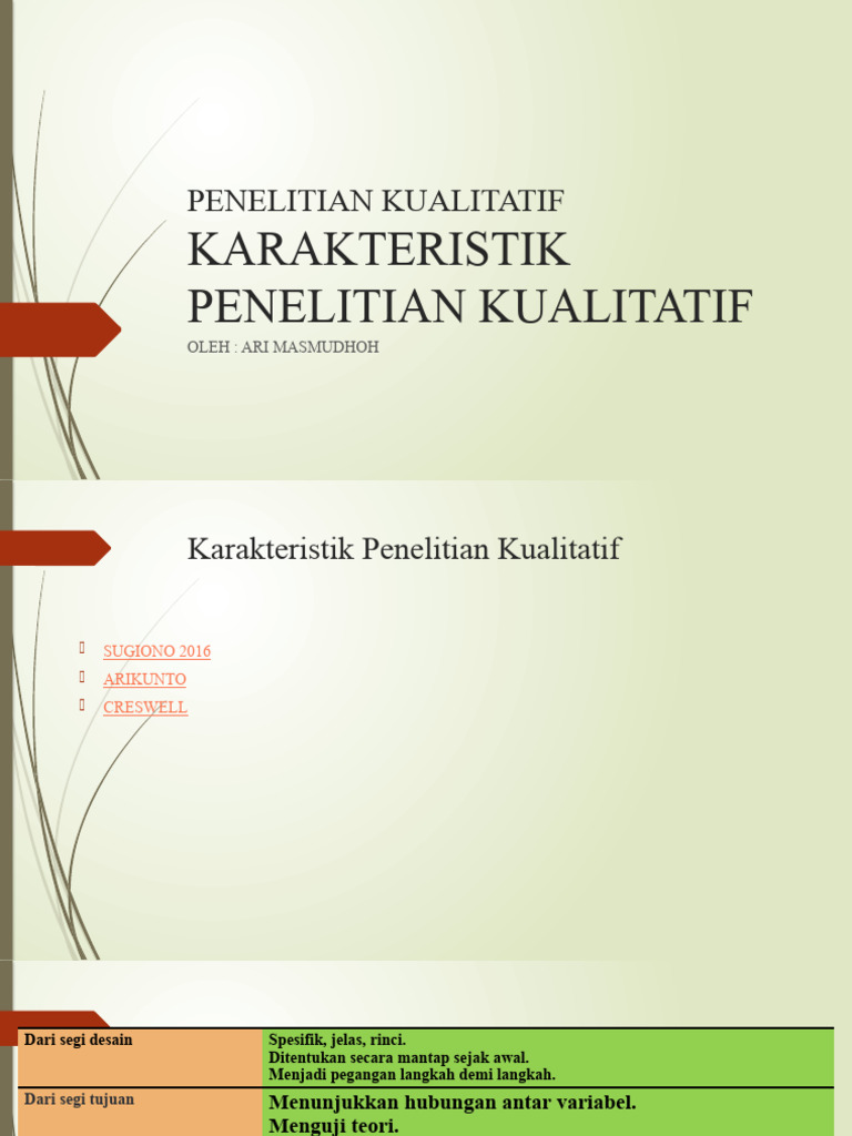 Karakteristik Penelitian Kuantitatif | PDF