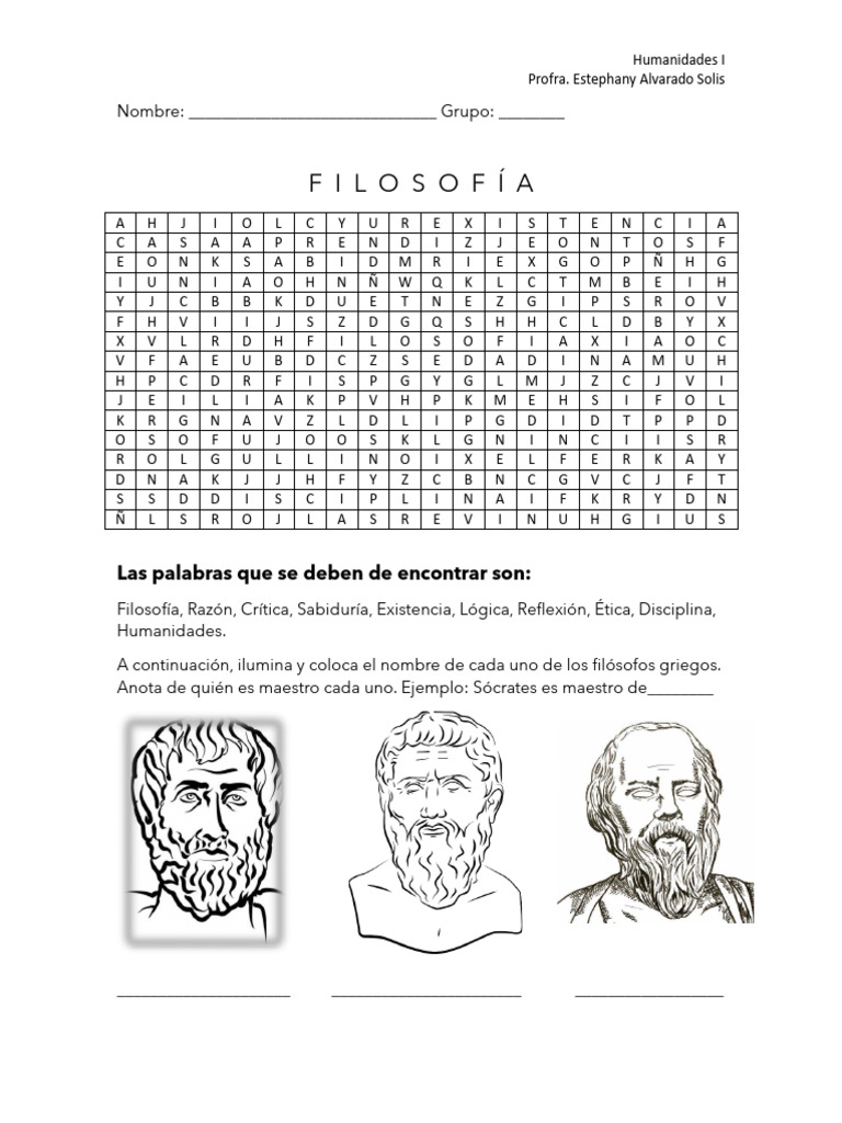 Sopa de Letras. Qué Es La Filosofía | PDF