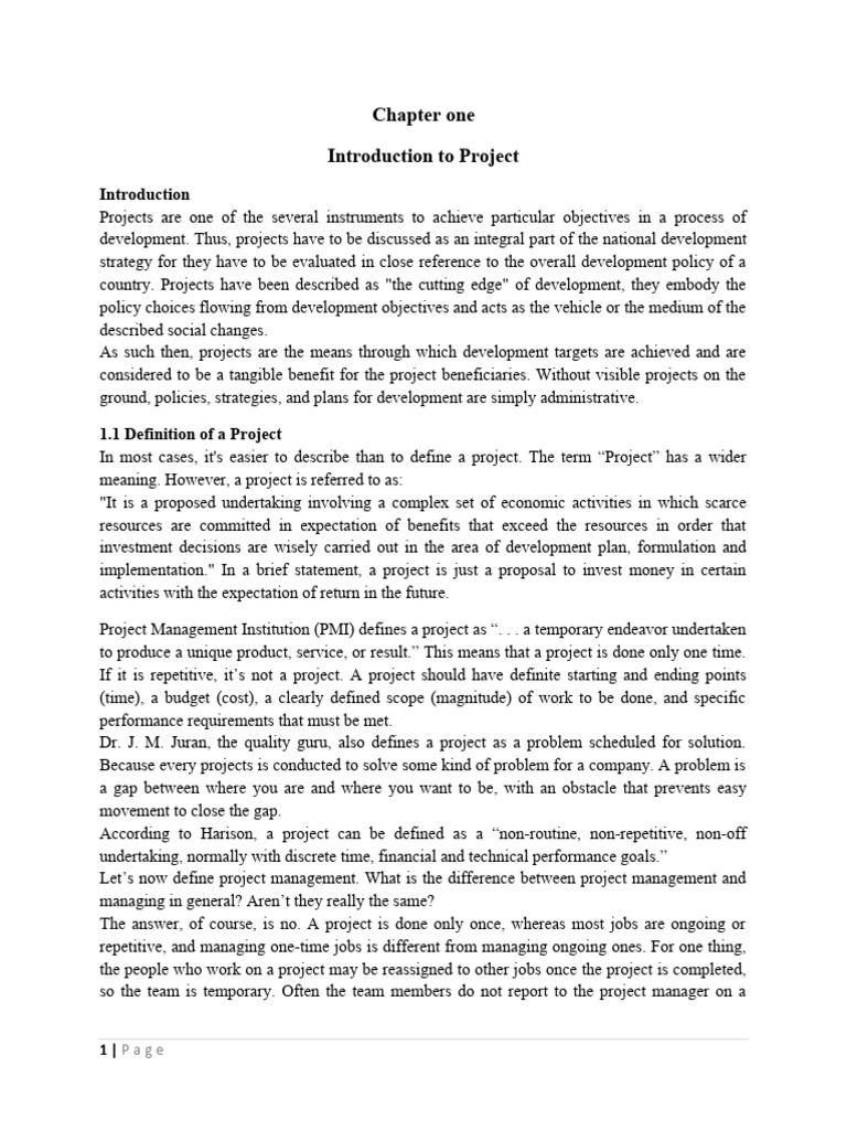 Chapter 1-Introduction To Project | PDF