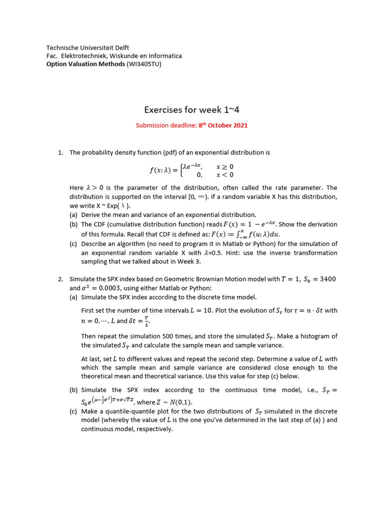 Exercises Week 1 To 4 Pdf 
