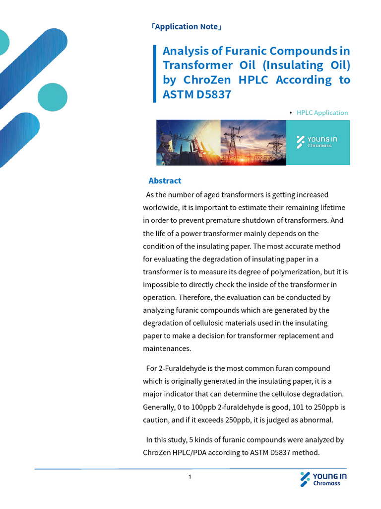 ChroZen HPLC ASTM-D5837 Furanic-Compounds in Electrical-Inlsulating ...