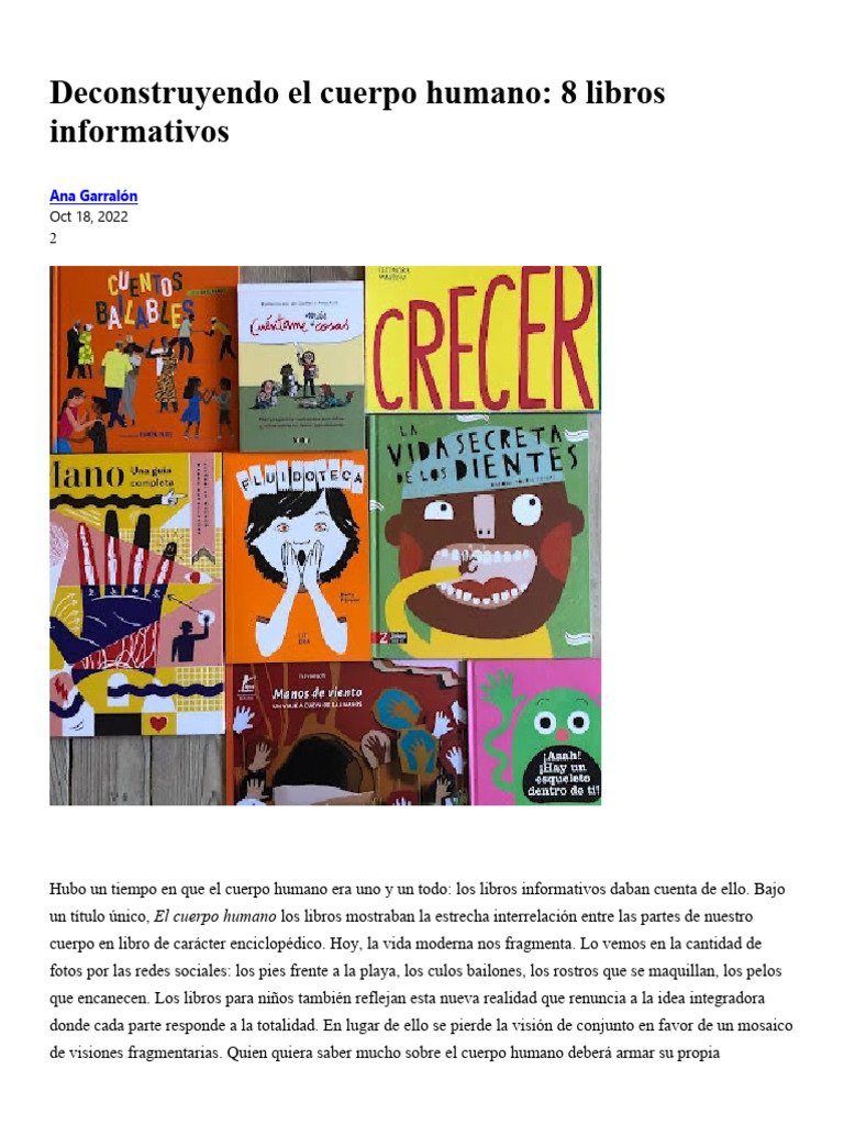 GARRALÓN. Deconstruyendo El Cuerpo Humano | PDF