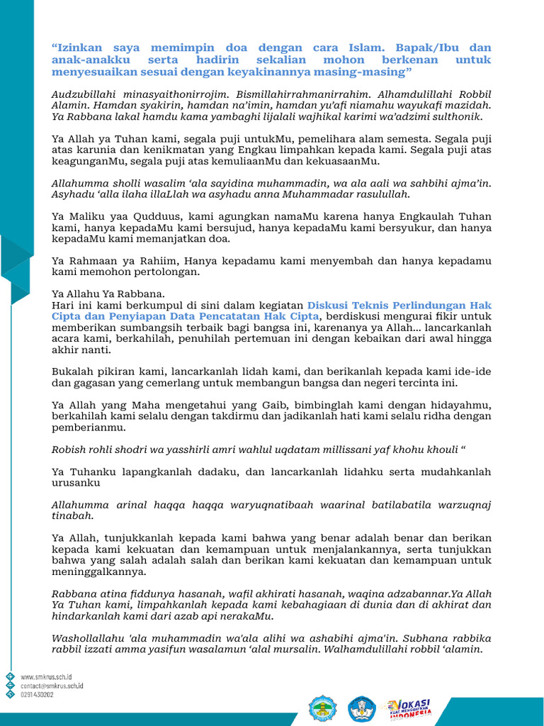Naskah Doa.docx - Google Dokumen | PDF