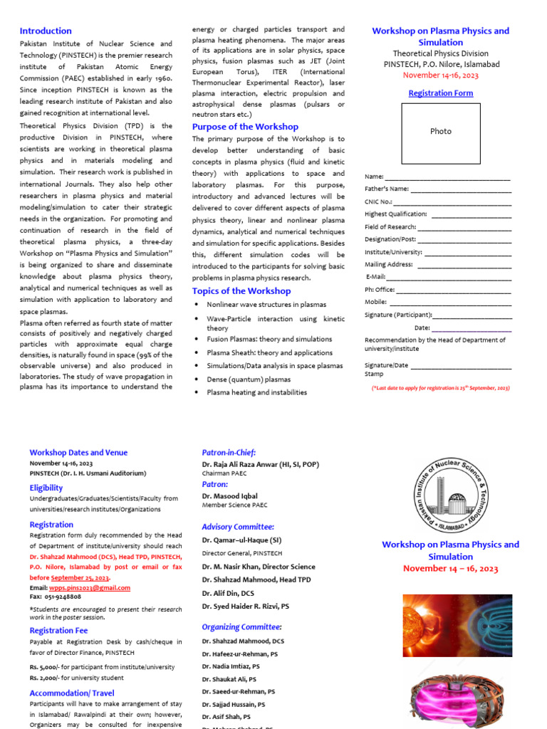 Brochure-TPD - 2023 | PDF | Plasma (Physics) | Physics