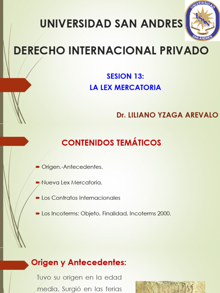 Semana 14 La Lex Mercatoria (8659) | PDF Semana 14 La Lex Mercatoria (8659) | PDF