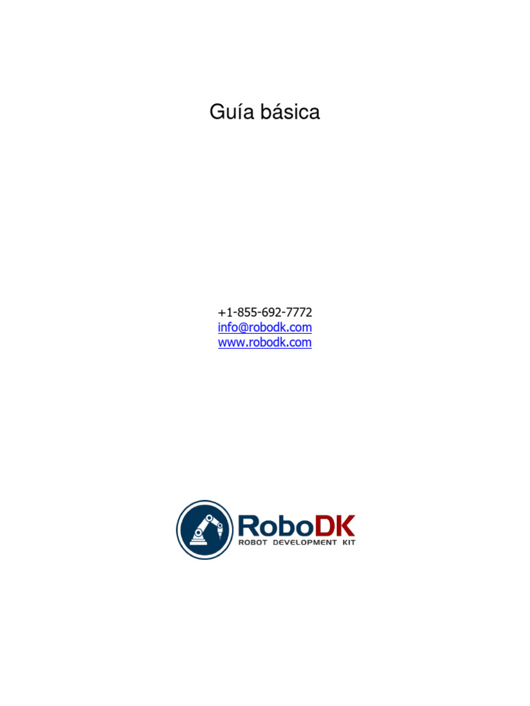 RoboDK Doc ES Basic Guide | PDF | Rotación | Ingeniería Informática