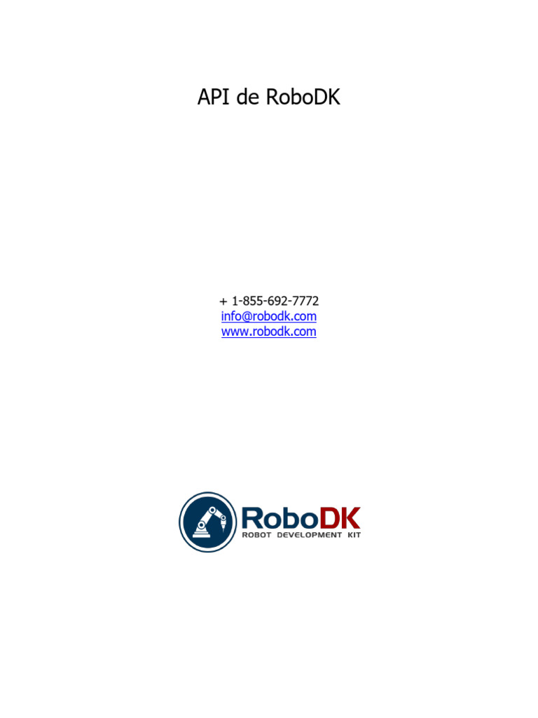 RoboDK Doc ES RoboDK API | PDF | Programación | Programa de computadora