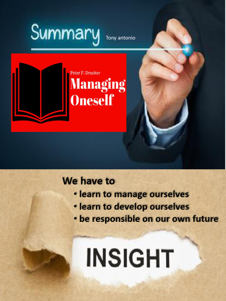 Managing Oneself: Key Insights | PDF | Goal | Cognitive Psychology