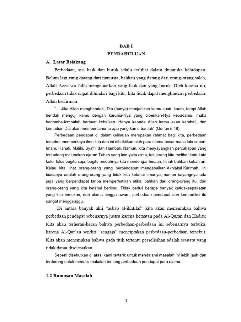 Makalah Perbedaan Pendapat para Ulama | PDF | Agama & Spiritualitas Makalah Perbedaan Pendapat para Ulama | PDF | Agama & Spiritualitas