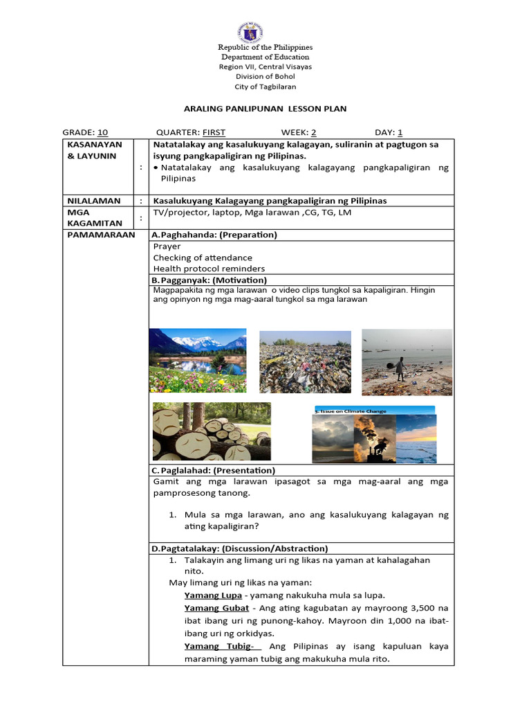 Republic of The Philippines Department of Education Region VII, Central ...