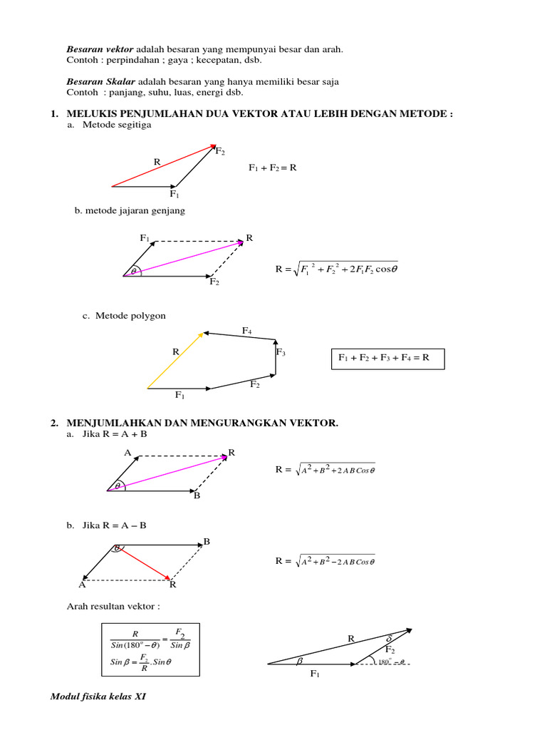 Modul Vektor - 1 | PDF