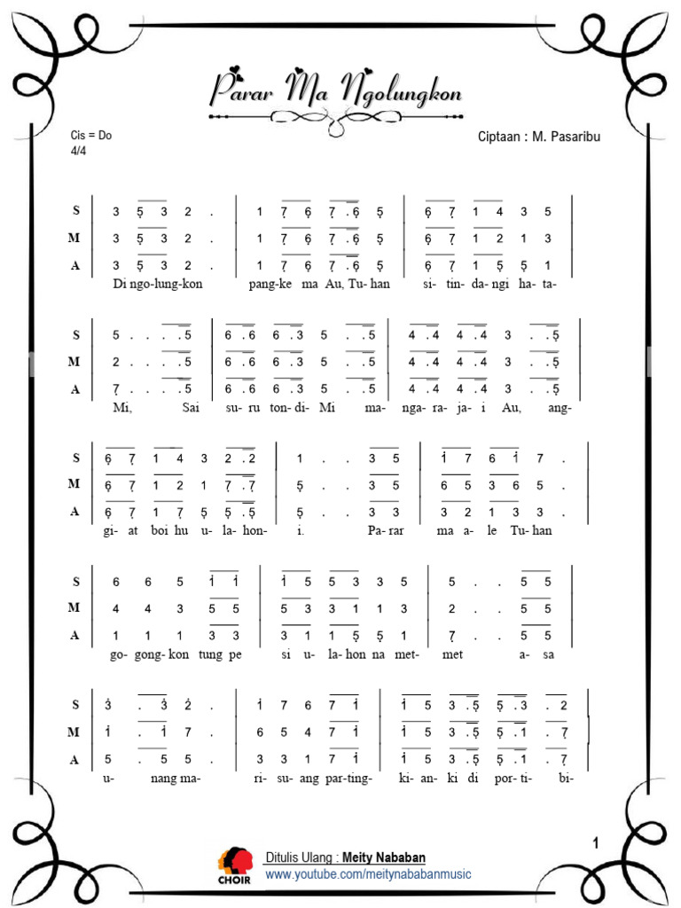 Parar - Ma - Ngolungkon (Koor INA RW - MNM 2023) | PDF