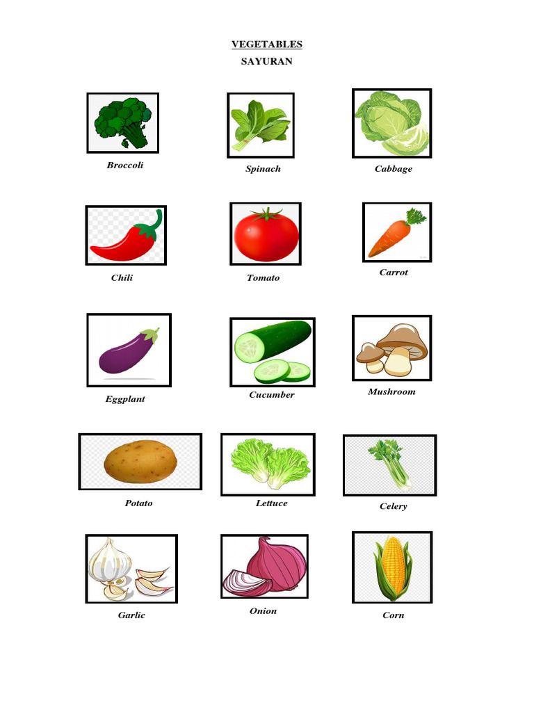 Materi Vegetable Kelas 3 SD | PDF | Vegetables | Agriculture