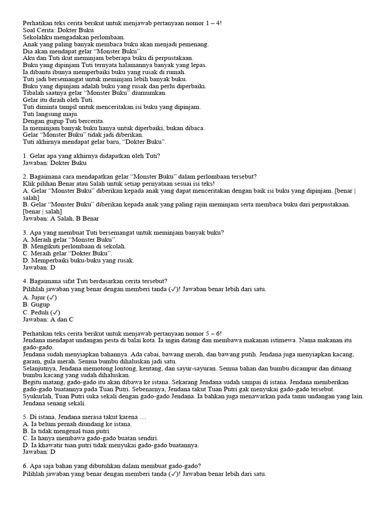 Contoh Soal Literasi | PDF