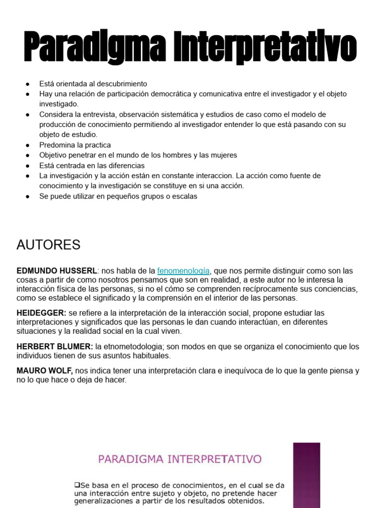 Paradigma Interpretativo | PDF