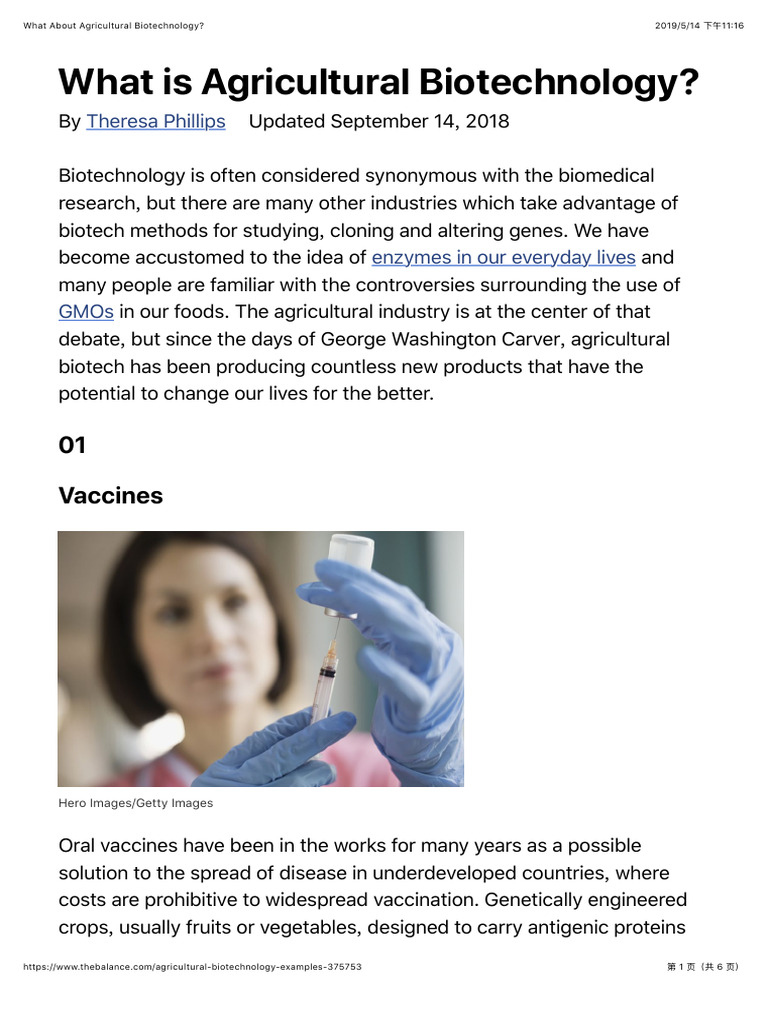 What About Agricultural Biotechnology? | PDF | Biotechnology ...