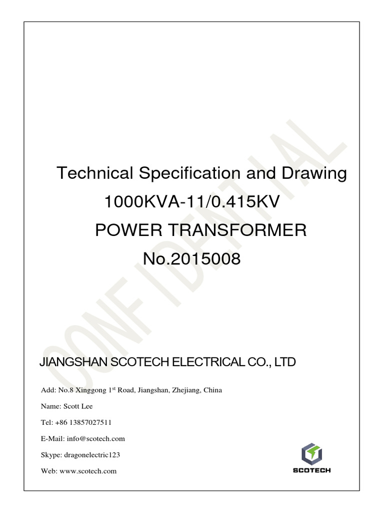 Transformer 1000mva | PDF | Transformer | Physical Quantities