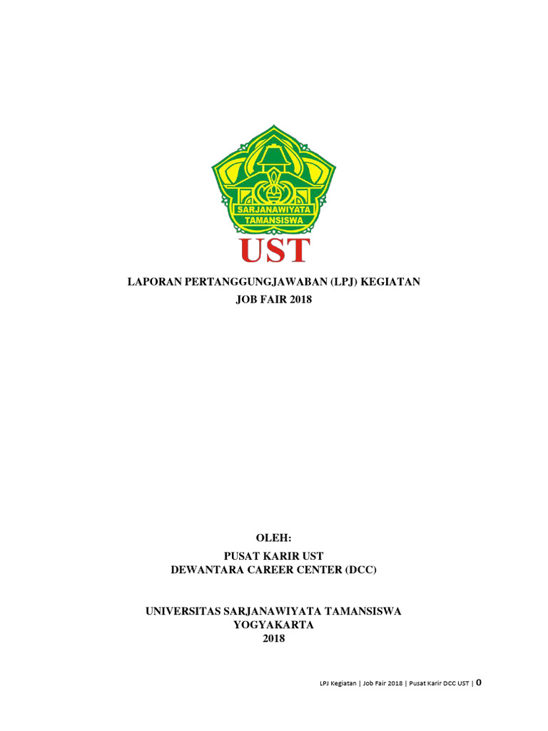 LPJ Kegiatan Jobfair 2018 | PDF