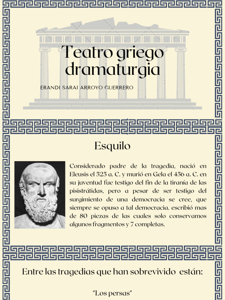 Teatro Griego Dramaturgo | PDF | Tragedia griega | Teatro griego antiguo
