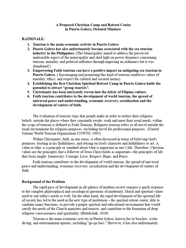 Topic 4 - A Proposed Christian Camp and Retreat Center in Puerto Galera ...