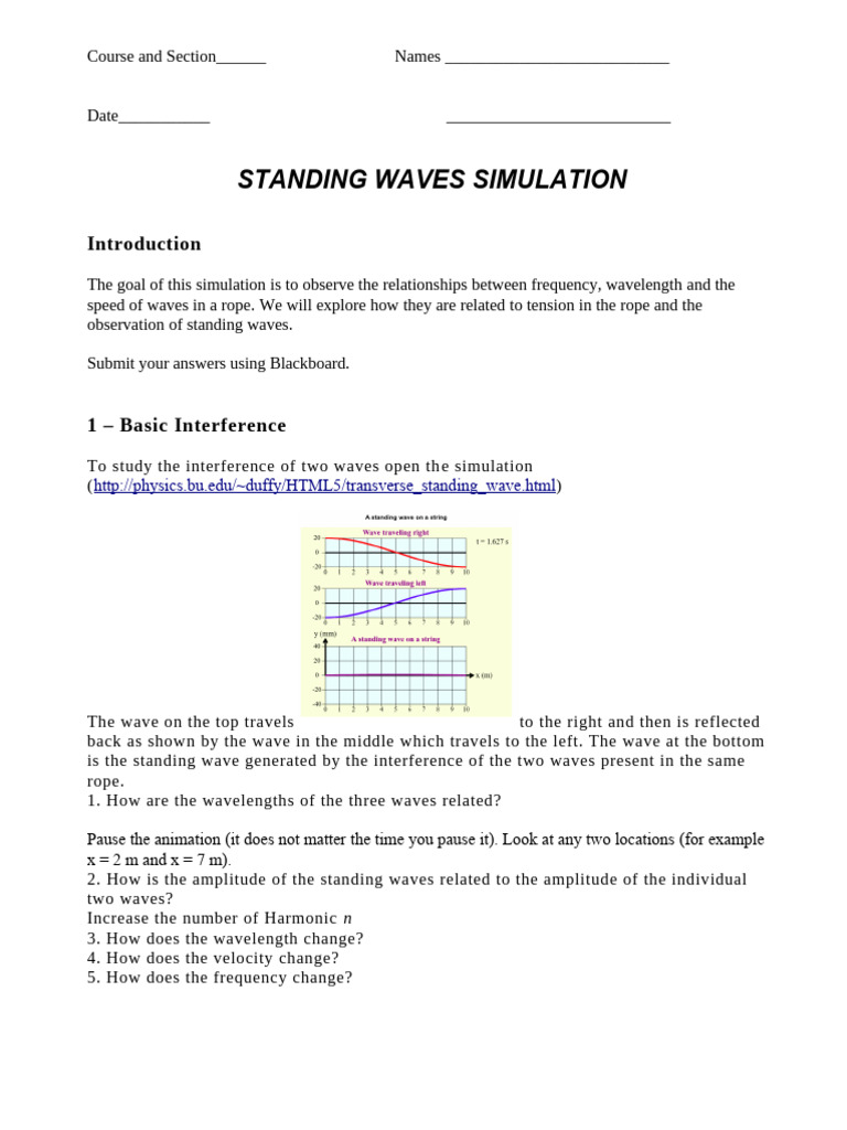 Standing Wave SIM | PDF | Science & Mathematics