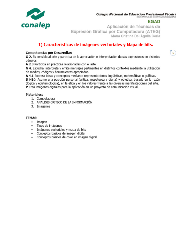 Imagen Vectorial Y Mapa De Bits 1 Pdf