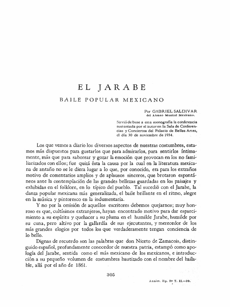 El Jarabe: Baile Mexicano Tradicional | PDF | Poesía