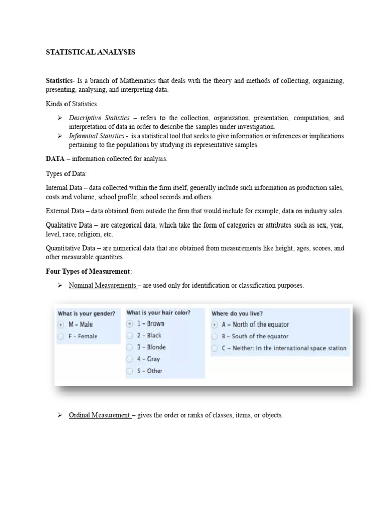 STATISTICAL-ANALYSIS | PDF