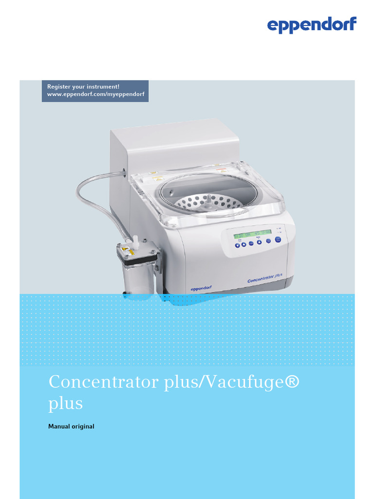 Eppendorf Vacuum Concentration Operating Manual Concentrator Plus ...