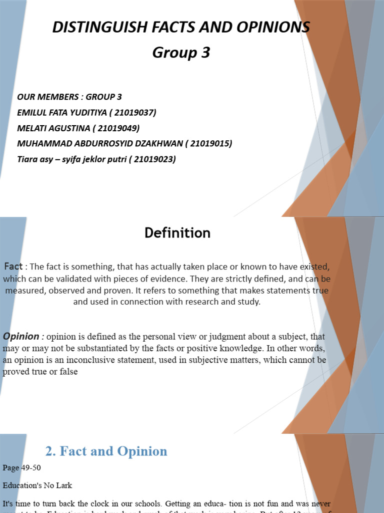 Distinguish Facts | PDF | Evidence | Opinion