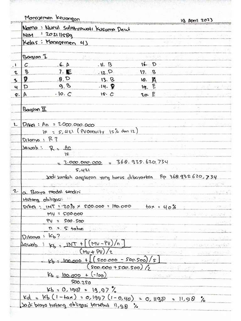 Uts Nurul Sulistyowati K.D 202111589 4j | PDF