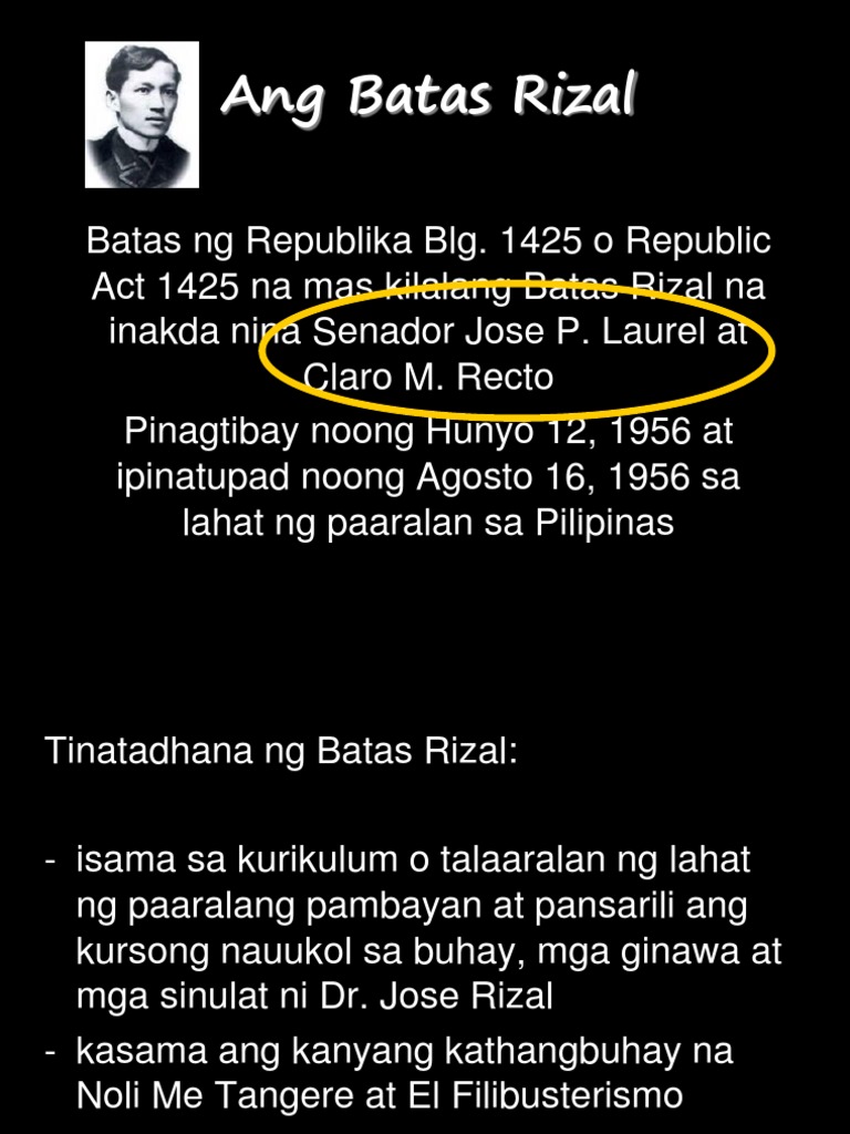 Ang Batas Rizal | PDF