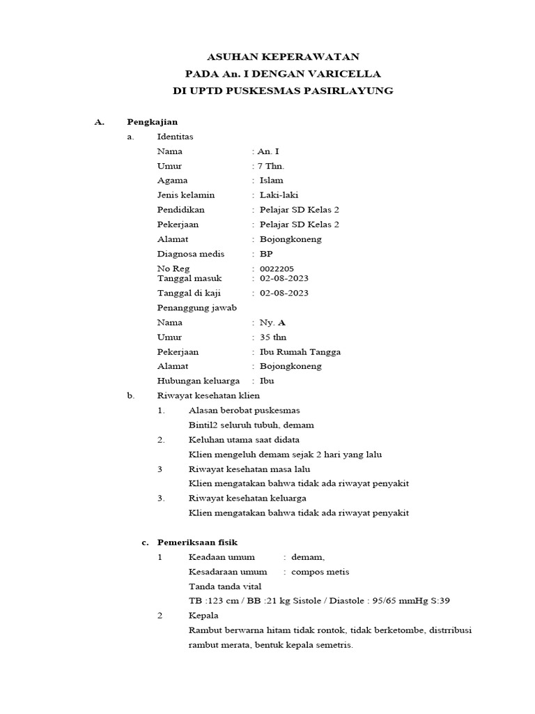 Askep ANAK Varicella | PDF