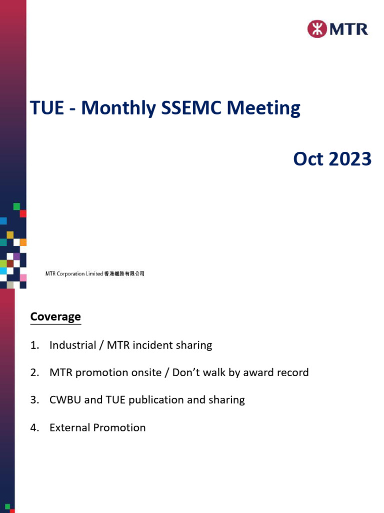 Attachment 3 - TUE Monthly SSEMC Meeting Sharing PowerPoint - 202310 ...
