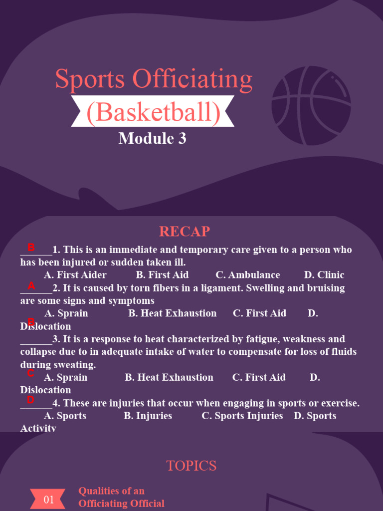 Module 3 Sports Officiating Basketball | PDF