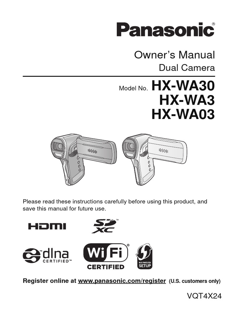 Panasonic Hx-Wa03 en Adv Om | PDF
