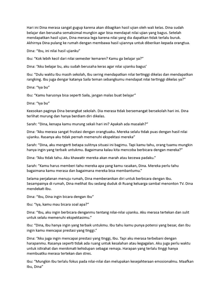 Script Role Play Mental Health + English | PDF